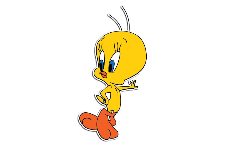 Tweety Bird Looney Toons Logo Sticker / Vinyl Decal 10 Sizes Free ...