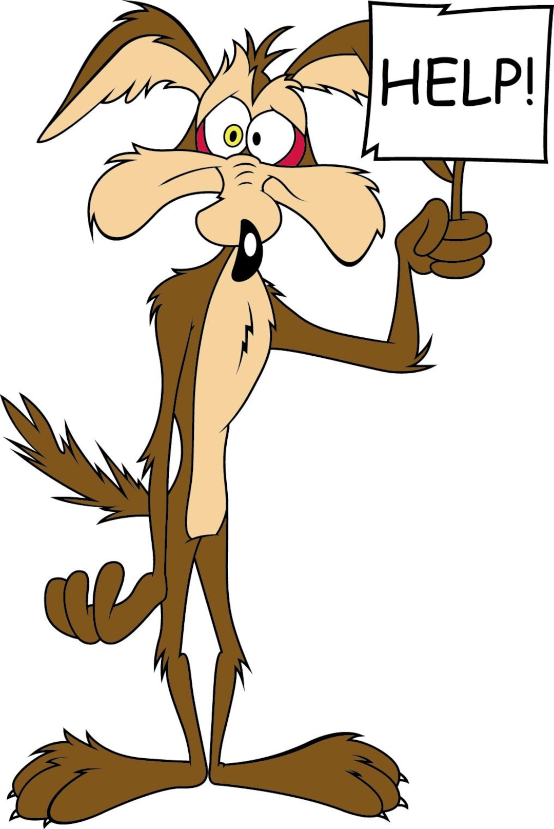 Wile E Coyote HELP Vinyl Decal / Sticker 10 Sizes!! Free Shipping! - Etsy