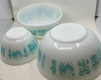 Turquoise Pyrex Mixing Bowl 403 - Etsy