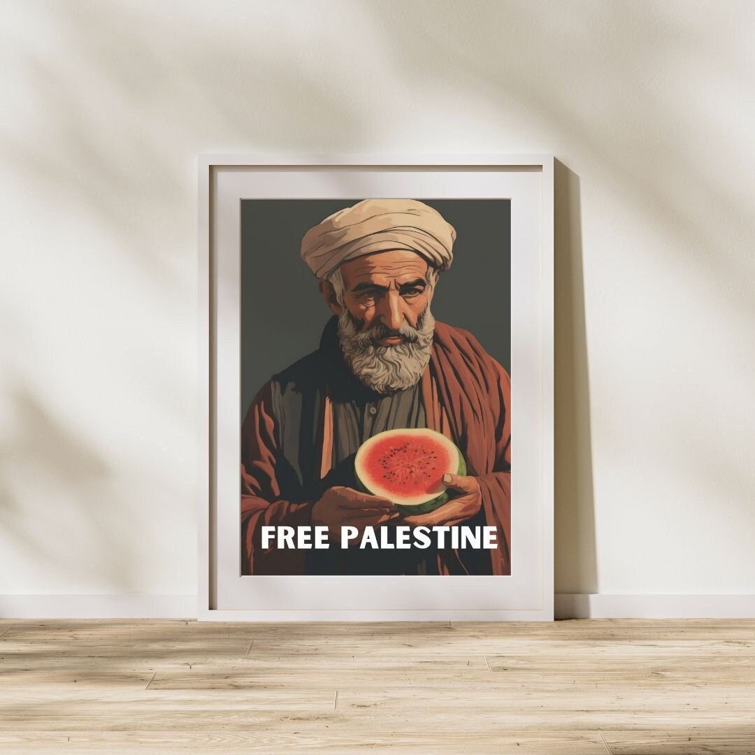 Palestine Poster, Free Palestine Print, Palestinian Art, Stand Against ...