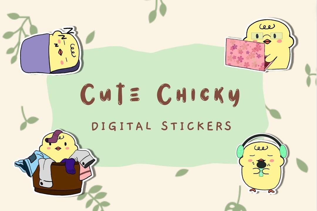 Kawaii Chicky Stickers , Cute Animal Stickers , Cute Handmade Stickers ...