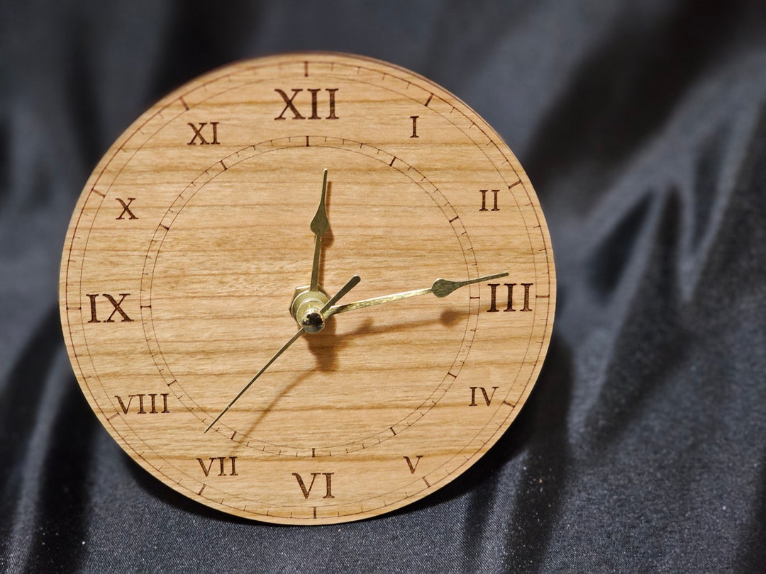 Wood Desk Clock, Mini Desk Clock, Desk Clock, Home Decor Clock, Wooden ...