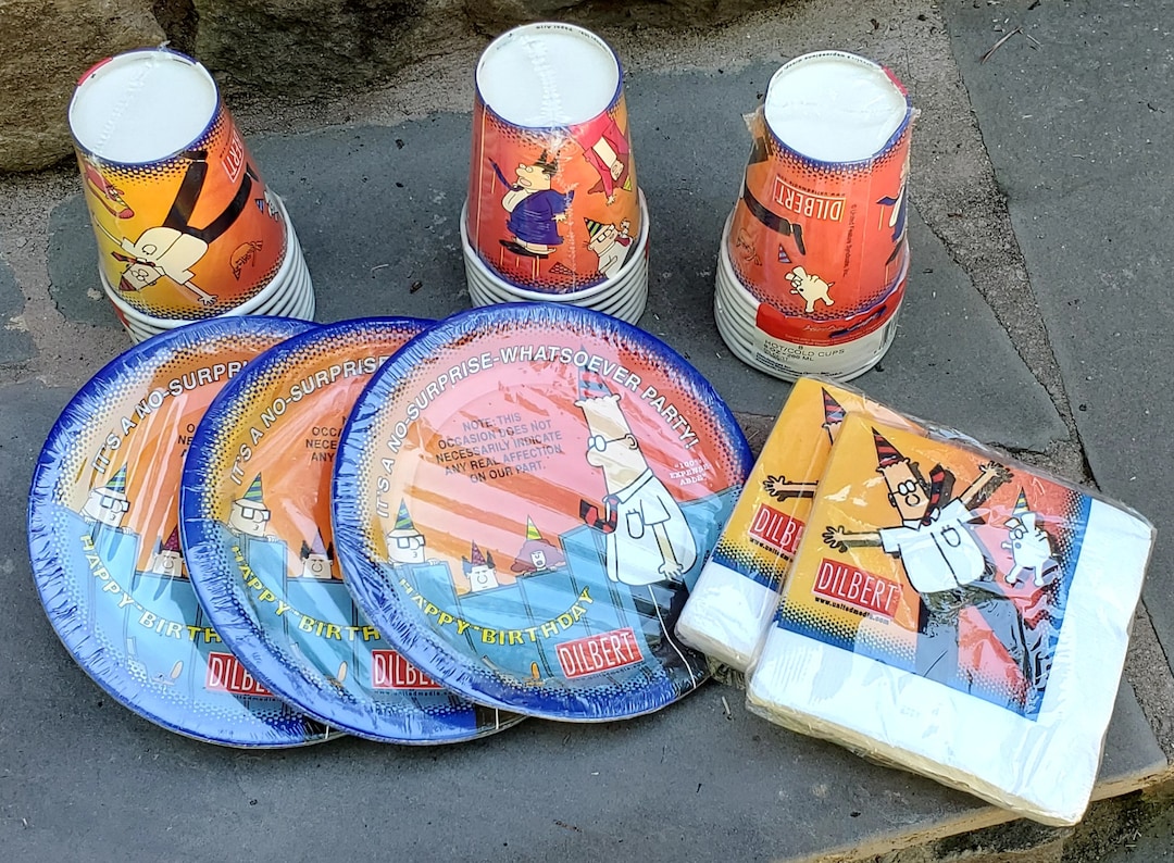Dilbert Happy Birthday Party 24 Cups 24 Plates 32 Napkins NEW Still in ...