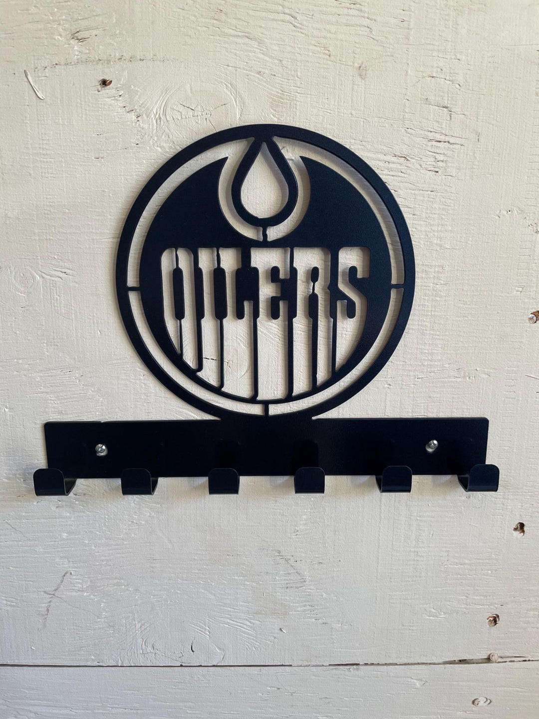 Edmonton Oilers Metal Hanger - Etsy