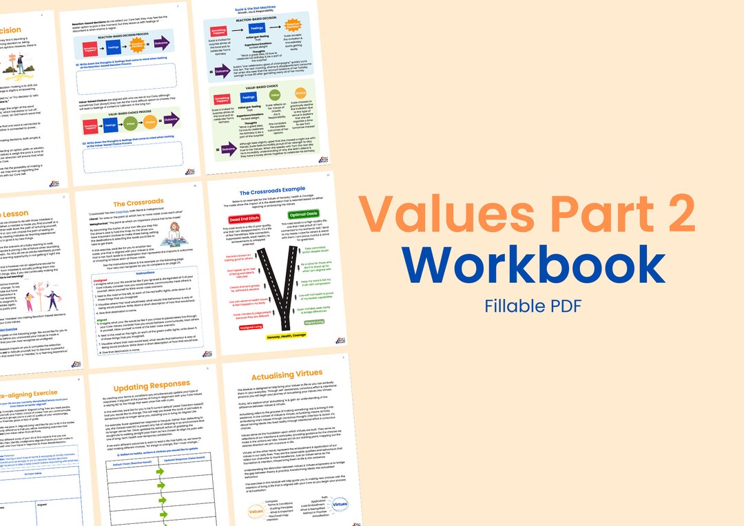Values Workbook Part 2: Values in Action - Etsy