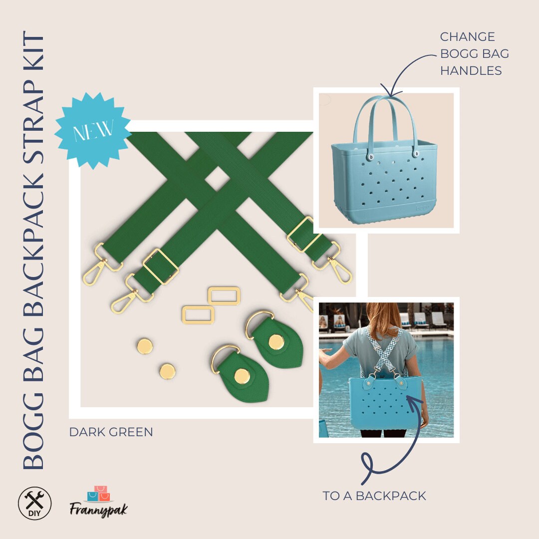 Universal Dark Green Strap Kit for All Bogg Bags or Any Waterproof Tote ...
