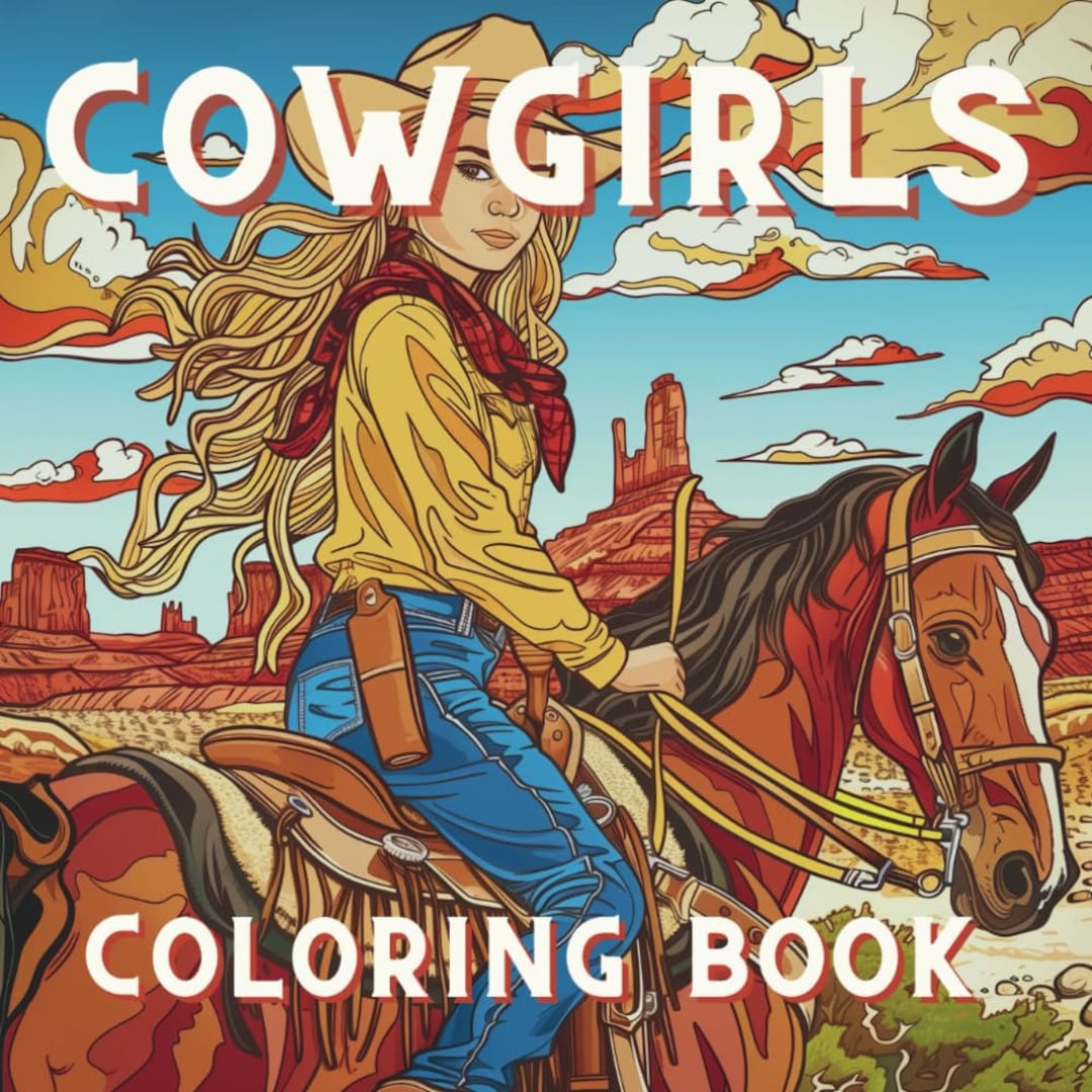 Cowgirls Coloring Book: 70 Wild West Designs for All Ages - Etsy