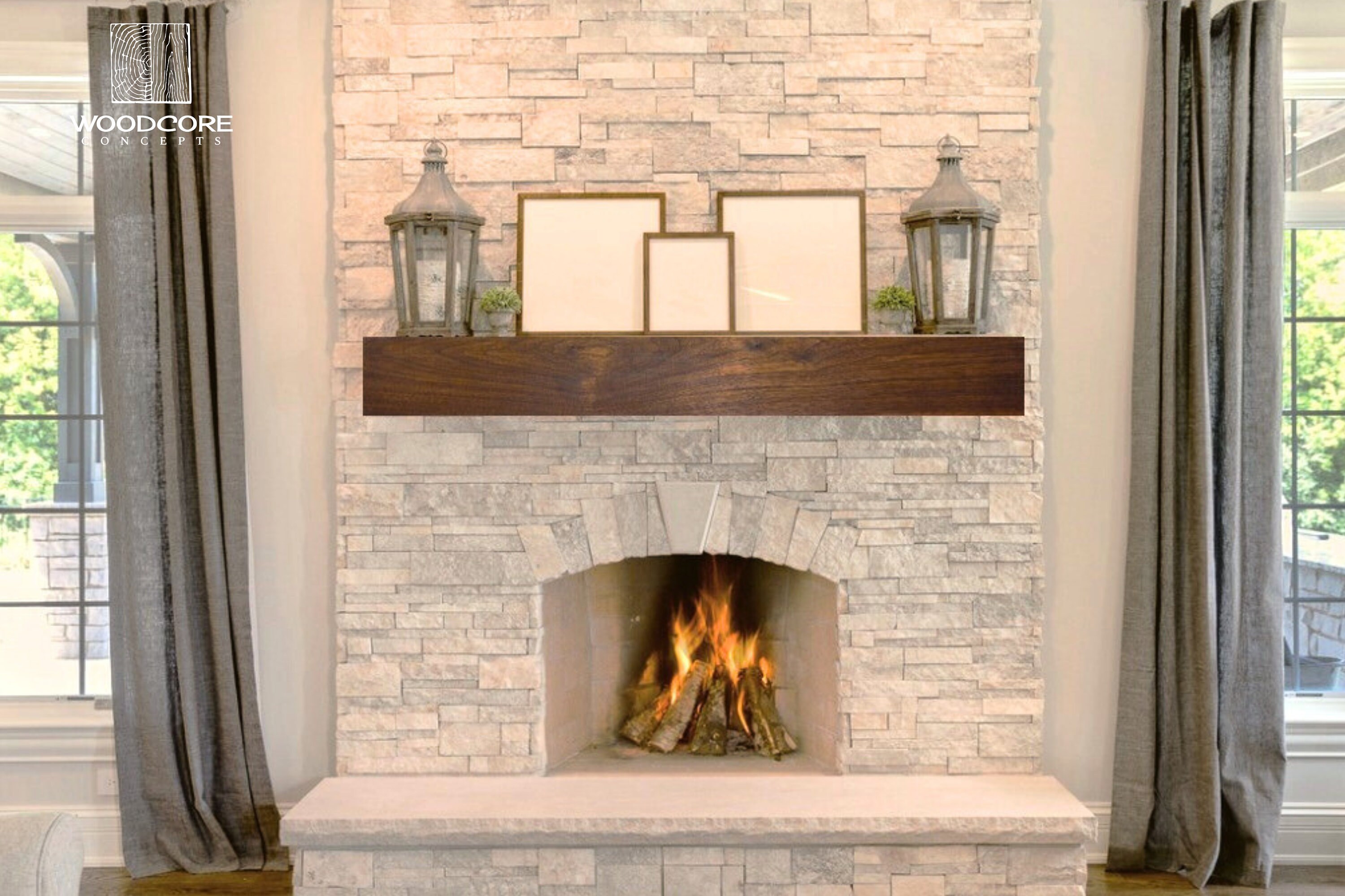 Walnut Wood Samples 1pc Fireplace Mantel Sample, Walnut Mantel, Wood ...