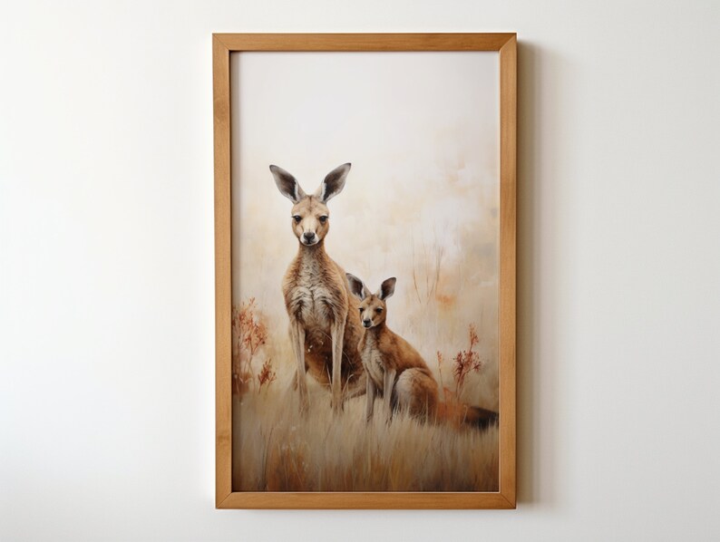 Kangaroo Digital Download Printable | Wildlife Printable Wall Art ...