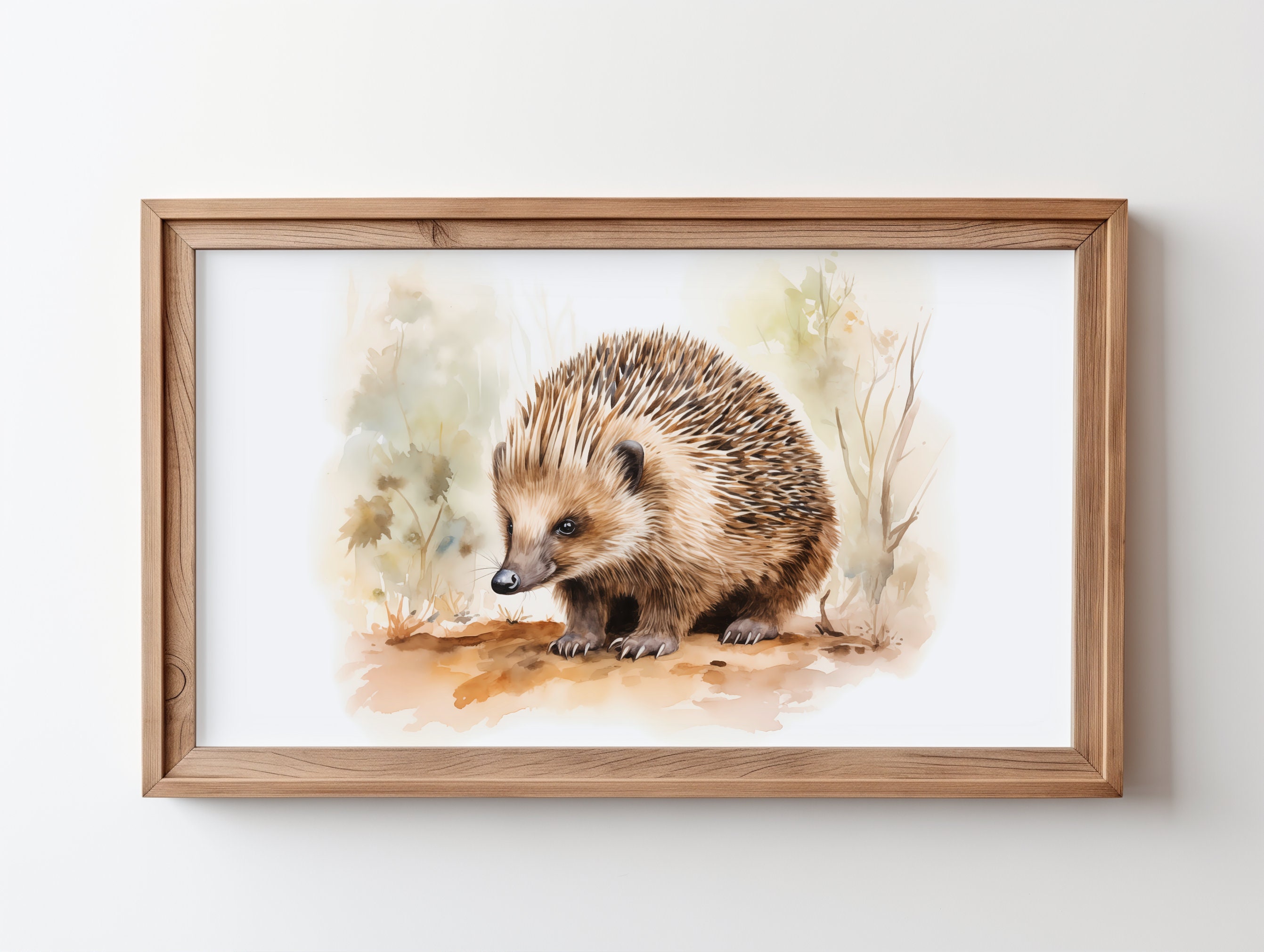 Echidna Digital Download Printable Wildlife Printable Wall Art Animal Home Decor Australian ...