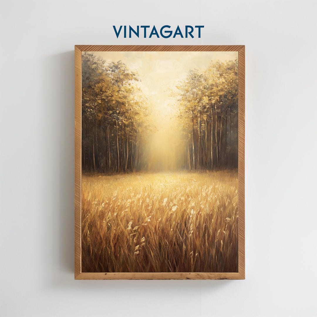 Printable Grasslands Field Art Print, Country Farmhouse Decor, Unique ...