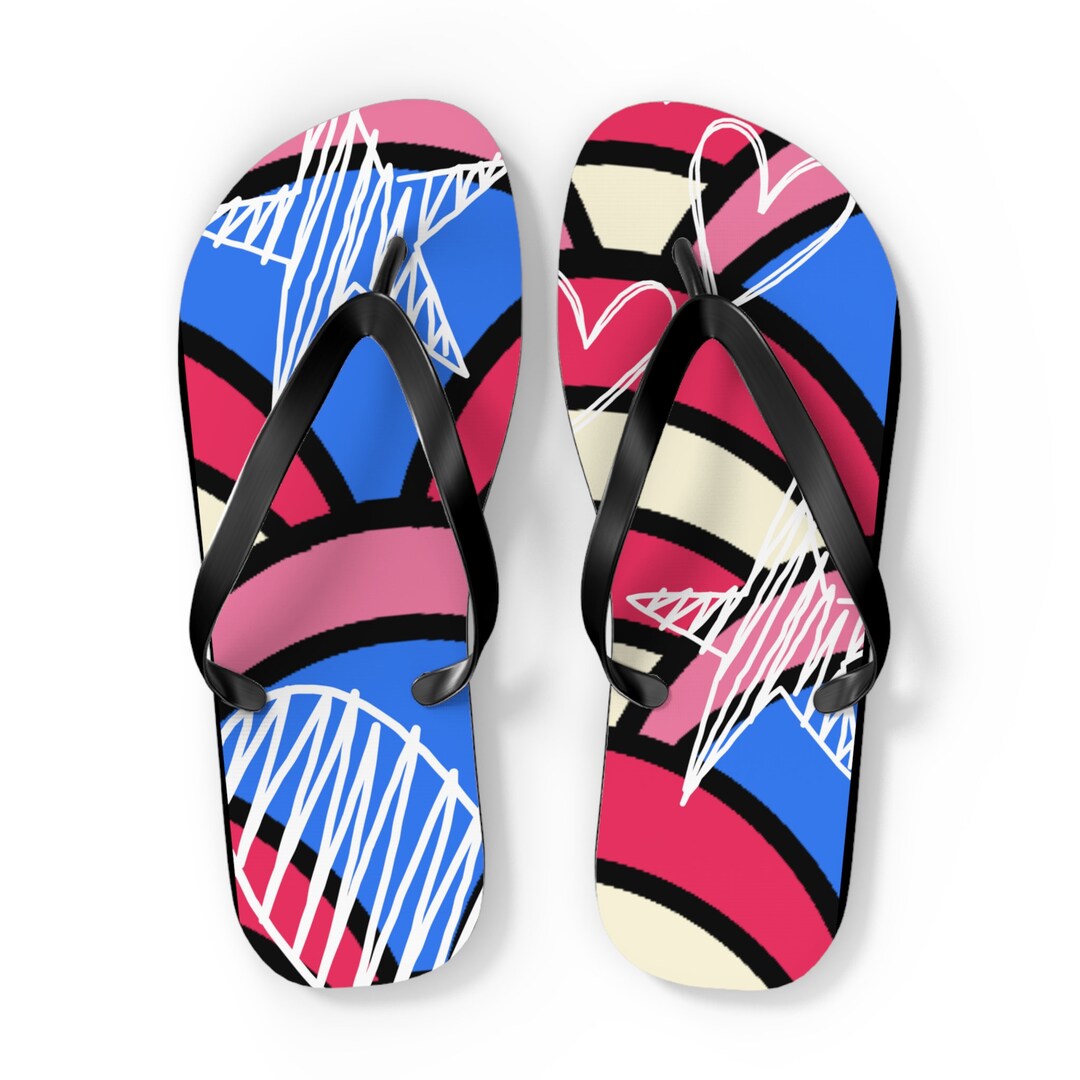 Notebook Scribbles Flip Flops - Etsy