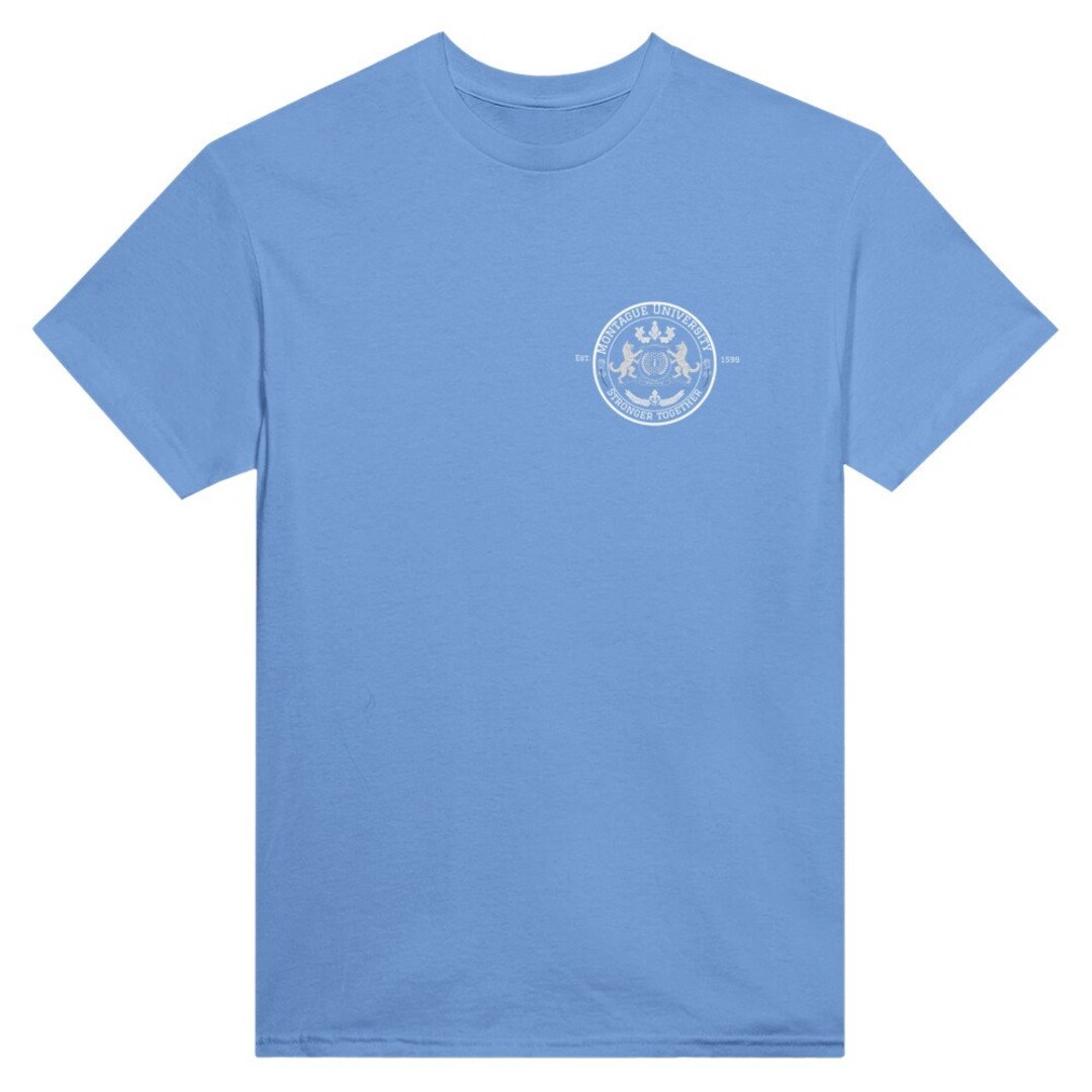 Montague University Small Crest Heavyweight Unisex Crewneck T-shirt - Etsy