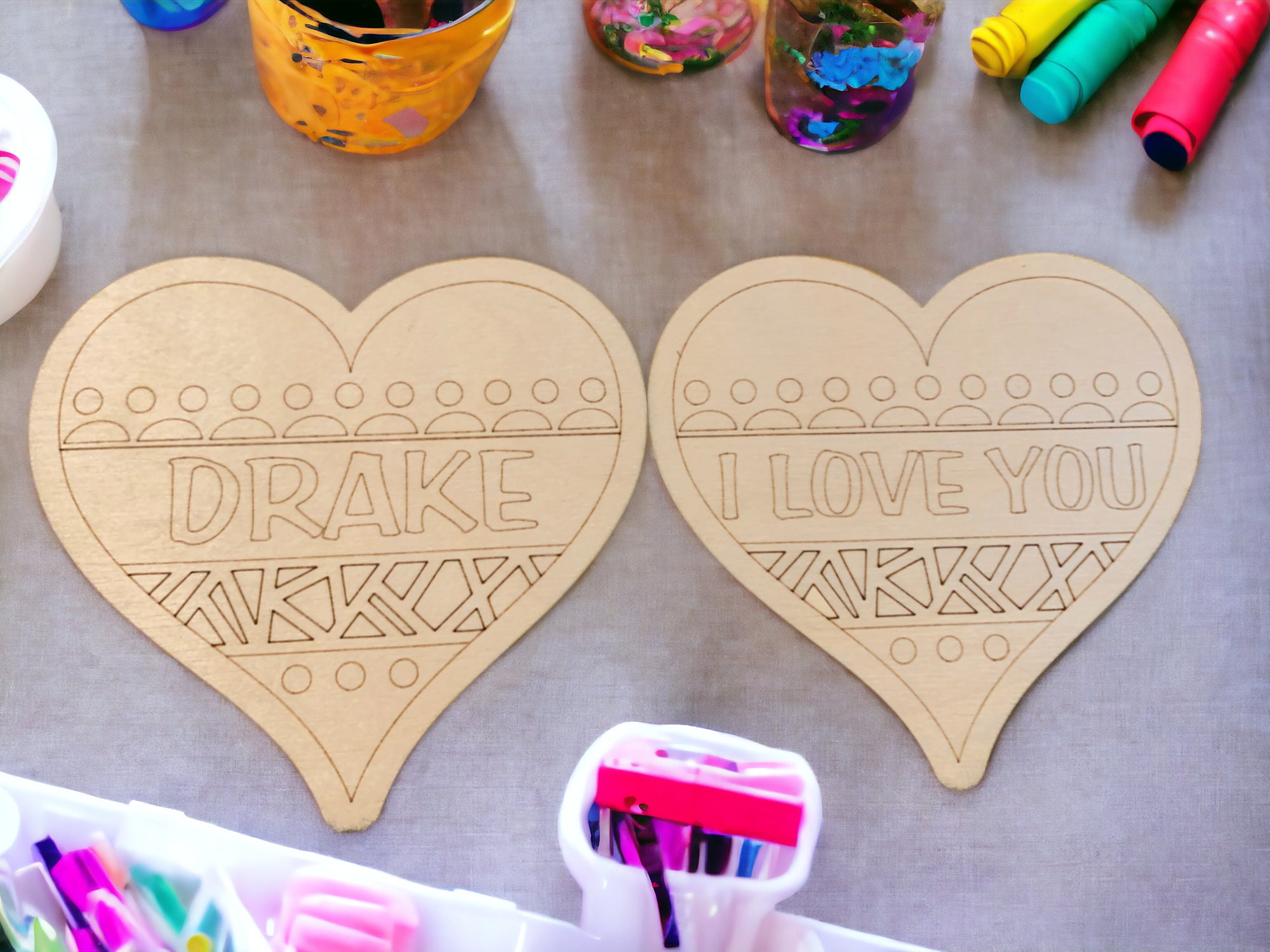 Valentine's Day Paint Kit, Kids Crafts, Kids Paint Kit, Personalized ...