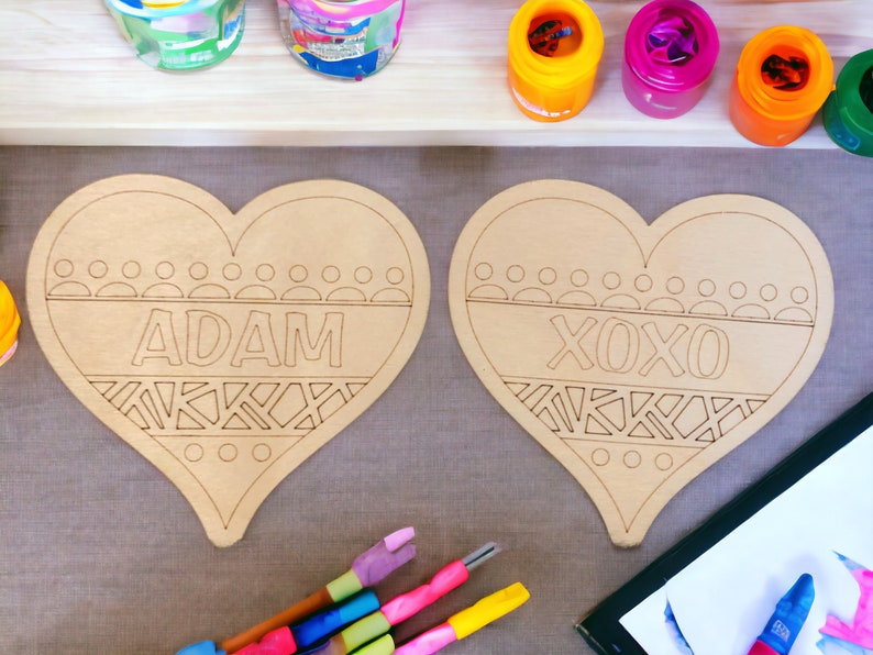 Valentine's Day Paint Kit, Kids Crafts, Kids Paint Kit, Personalized ...