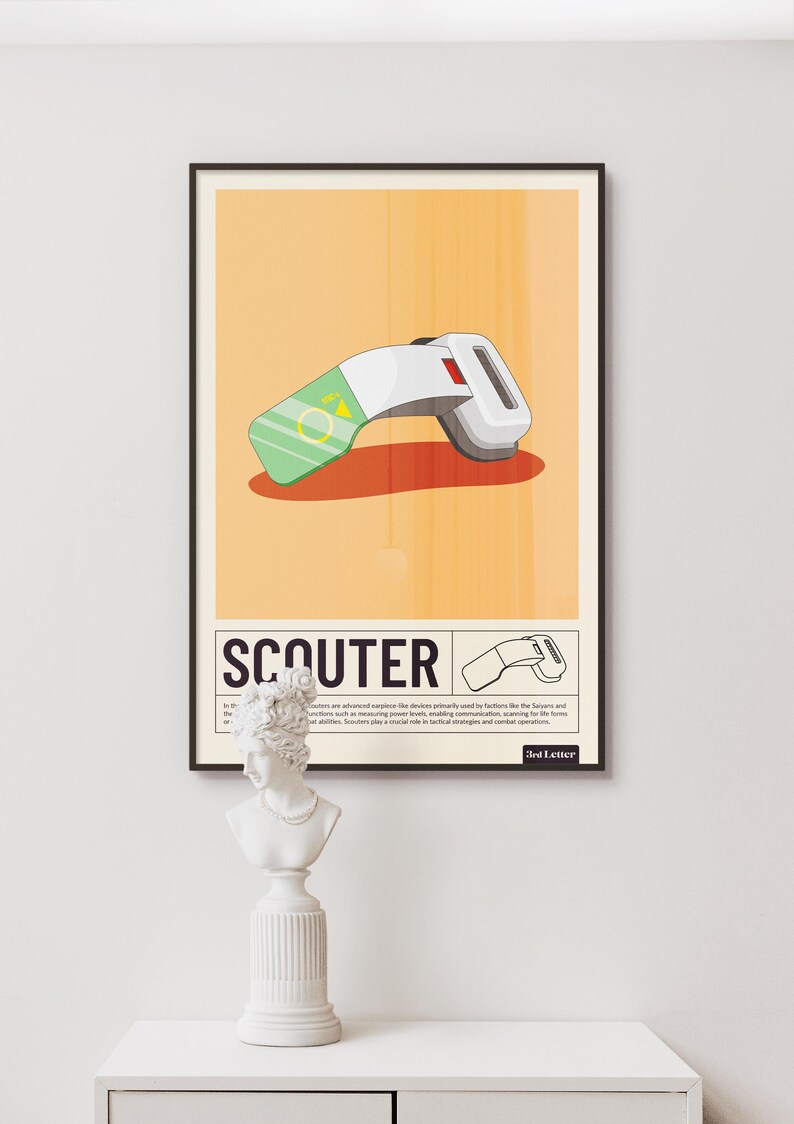 Anime Poster – Dragon Ball Z Scouter Wall Art, DBZ Room Decor, Manga ...