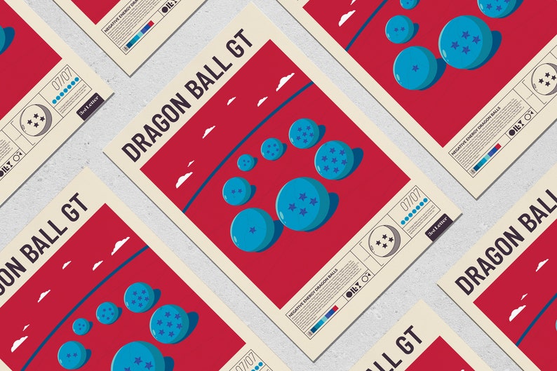 Dragon Ball GT Poster: Negative Energy Dragon Balls Art Print - Etsy