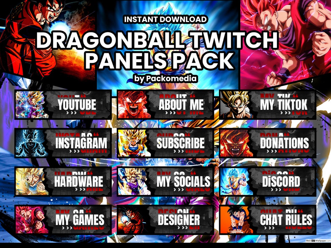 Dragon Ball Twitch Panels - Etsy