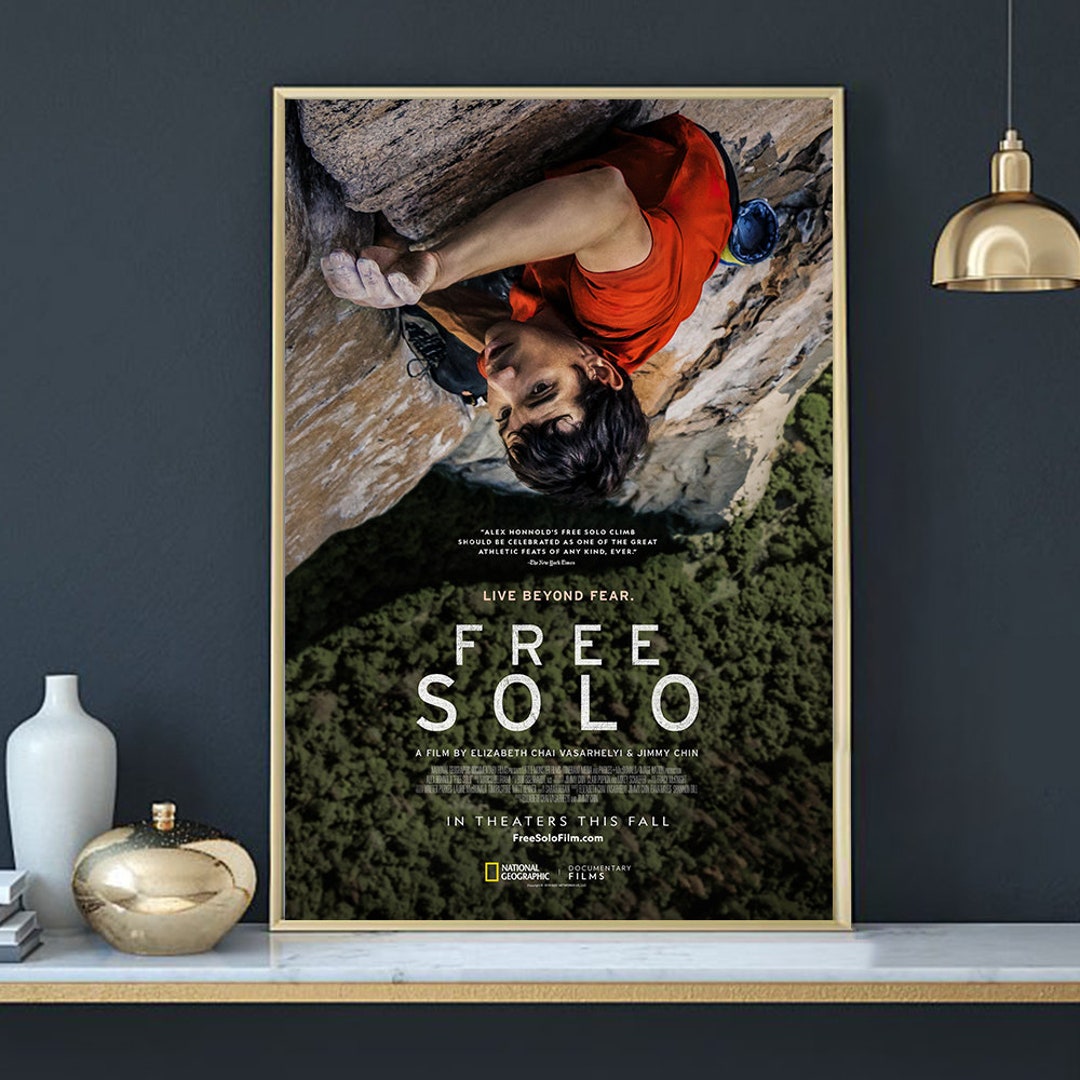 Free Solo Poster, Movie Poster, Free Solo Print, Canvas Film Posters ...