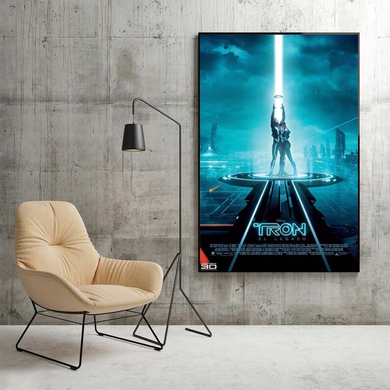 Tron: Legacy 2010 Poster, Movie Poster, Tron Print, Canvas Film Posters ...