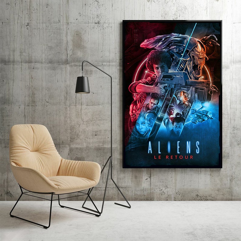 Aliens Poster, Movie Poster, Aliens Le Retour Print, Canvas Film ...
