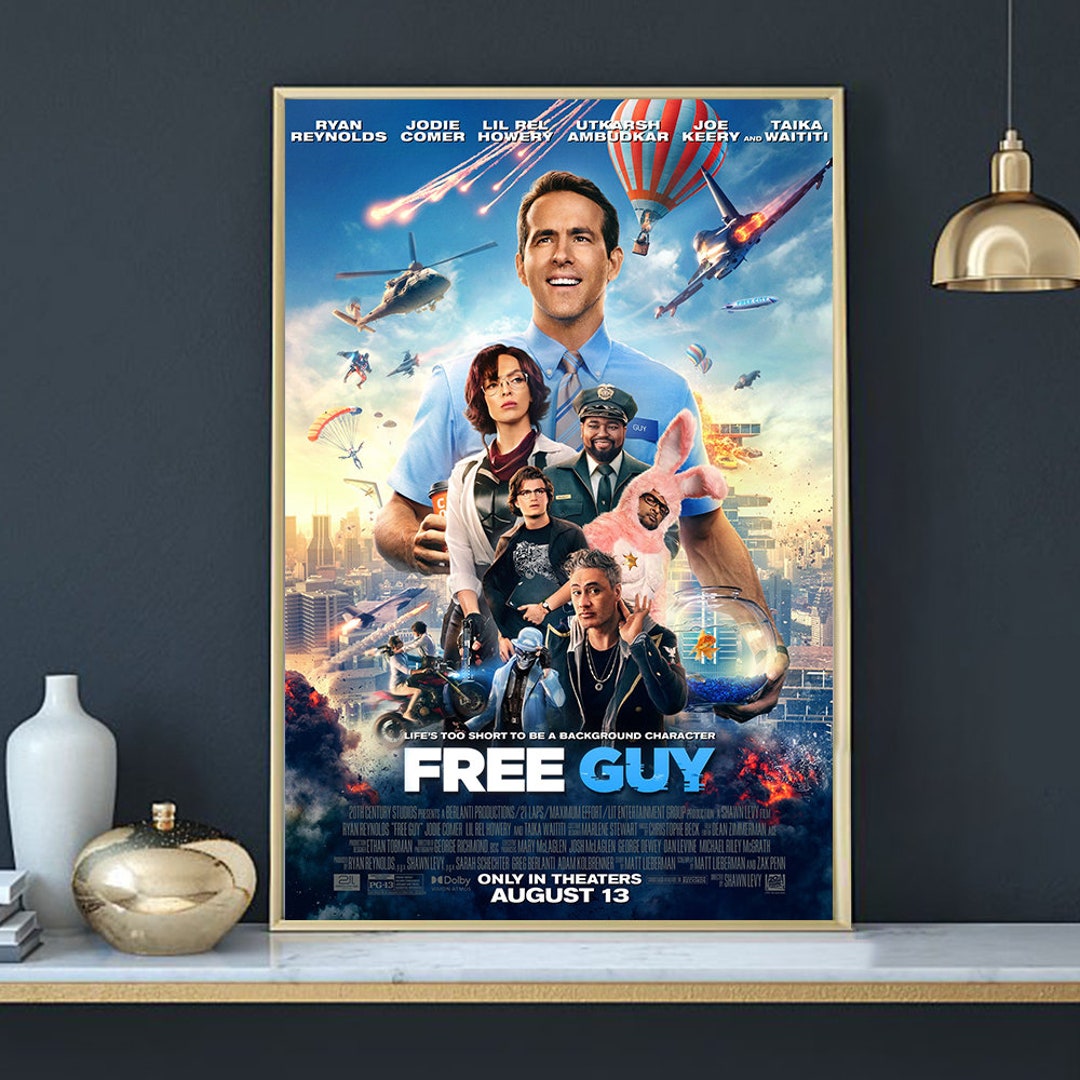 Free Guy Poster, Movie Poster, Free Guy Print, Canvas Film Posters Wall ...