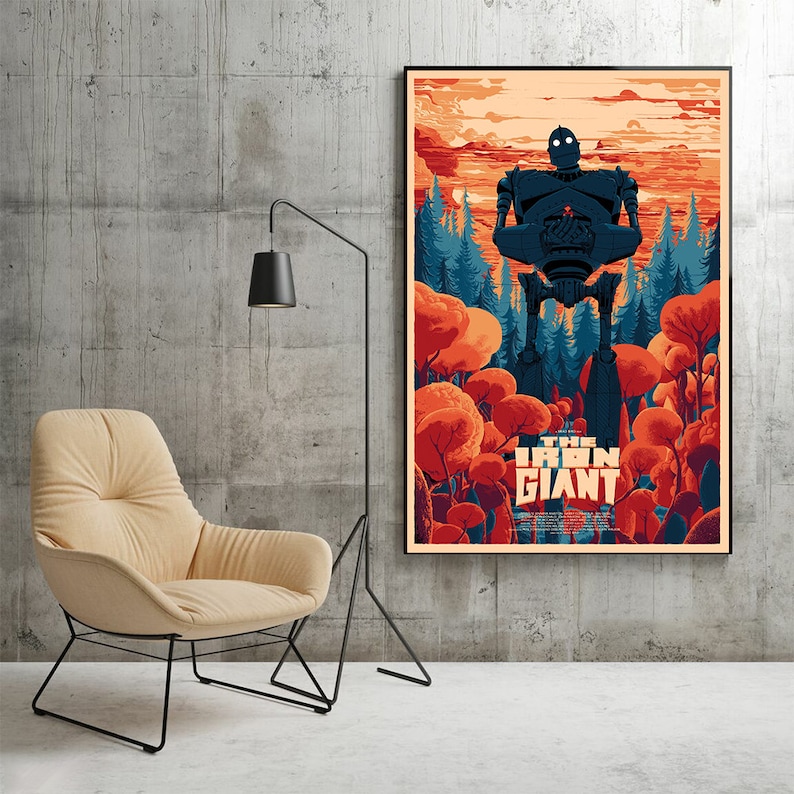 The Iron Giant Poster, Movie Poster, Iron Giant Print, Canvas Film ...
