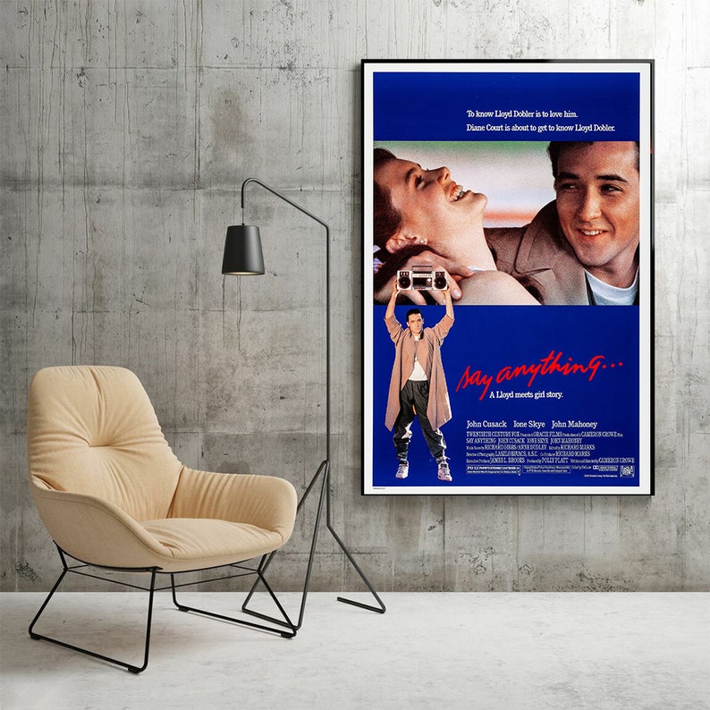 Say Anything 1989 Poster, Movie Poster, Say Anything Print, Canvas Film ...