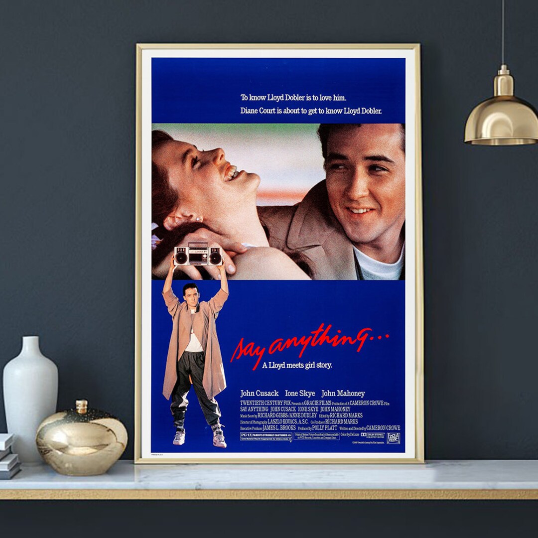 Say Anything 1989 Poster, Movie Poster, Say Anything Print, Canvas Film ...