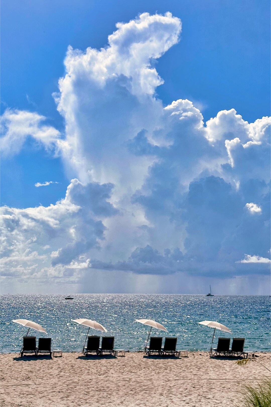 Stormy Ocean View of Beach Thunderstorm | Tropical Photograph ...