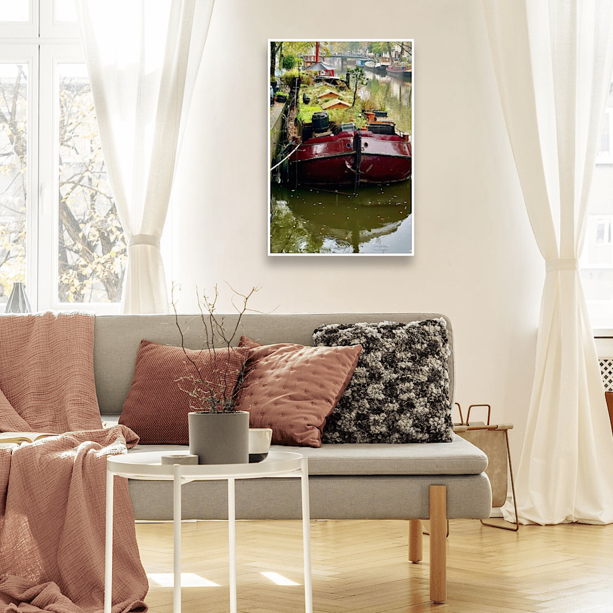 Beautiful Red Houseboat in Amsterdam | Striking, Boho Personally Taken ...