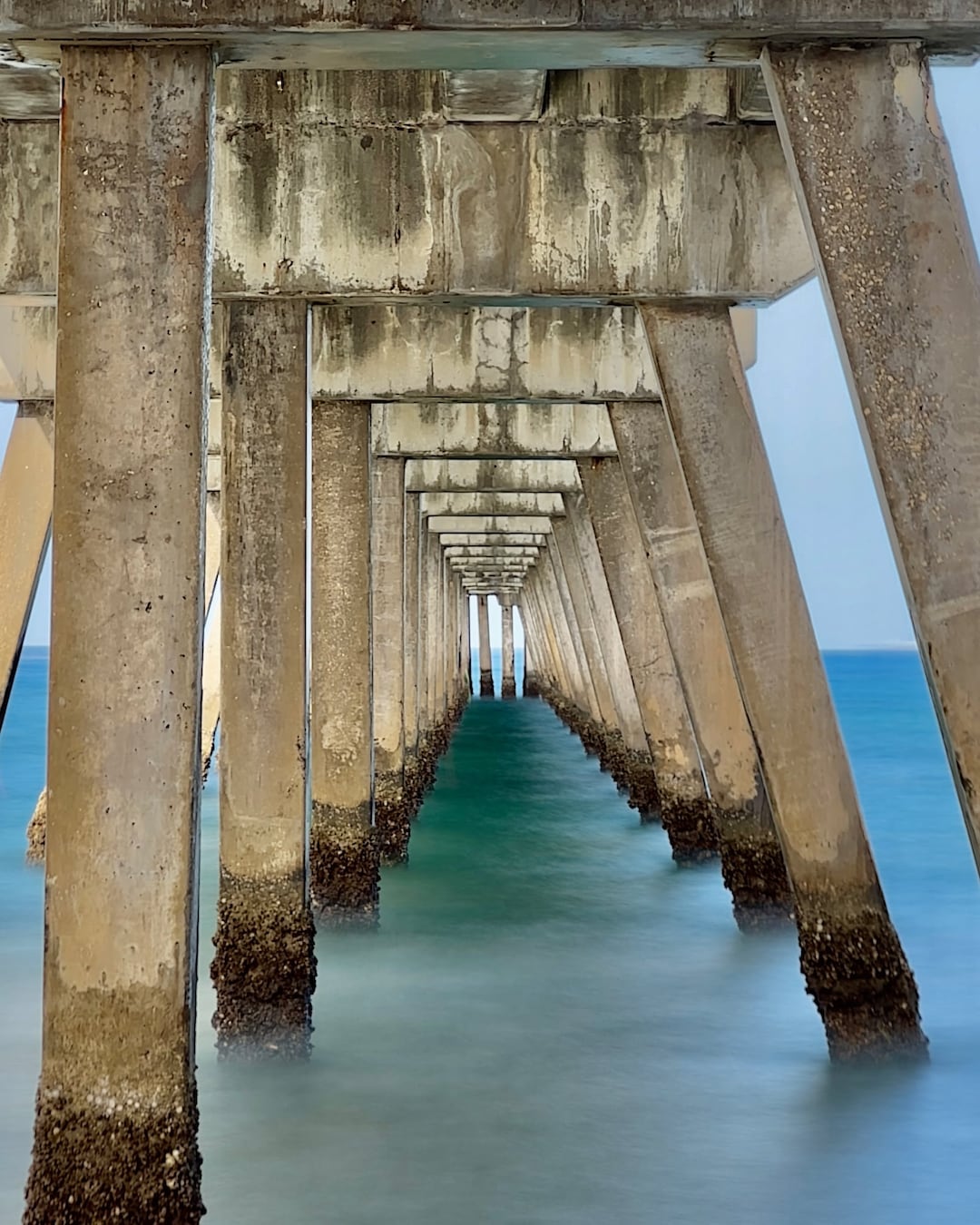 Deerfield Beach Pier Time-lapse Photo Print - Concrete Geometry and ...
