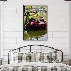 Beautiful Red Houseboat in Amsterdam | Striking, Boho Personally Taken ...