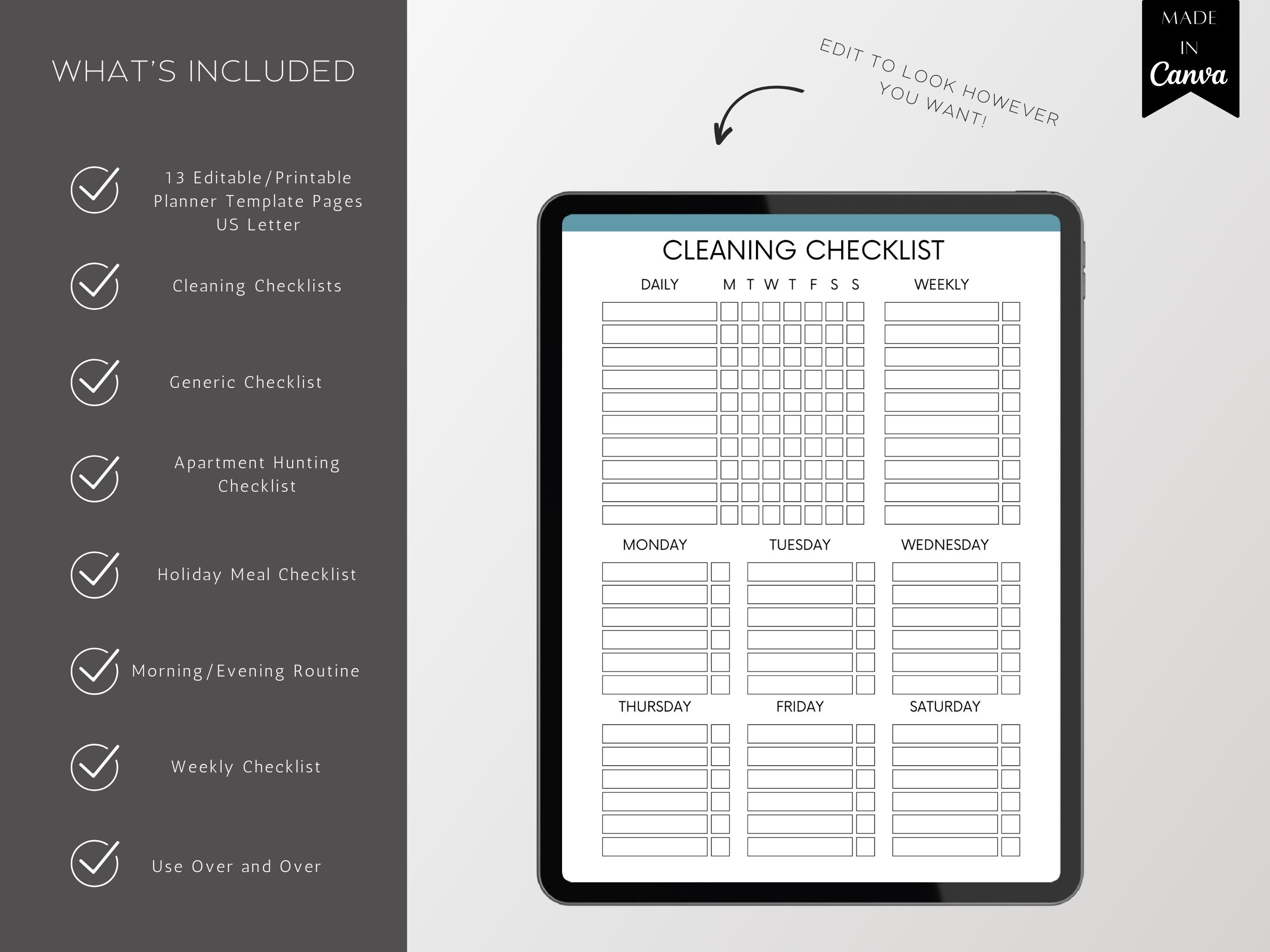 Checklist Bundle, Everyday Checklist, Checklist Printables, Checklist ...