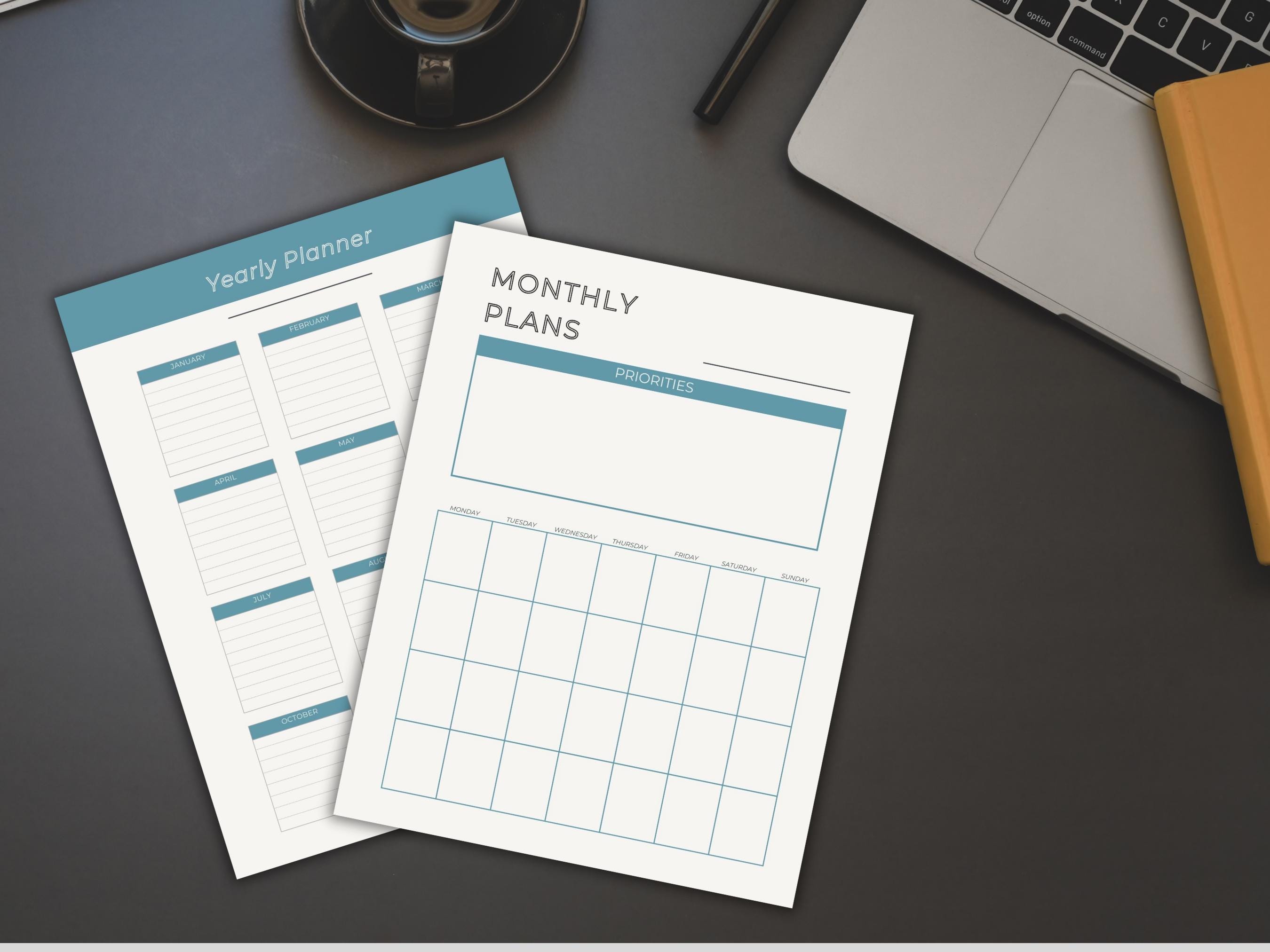 Planner Printables, Daily, Weekly, Monthly Planner Pages, Template - Etsy