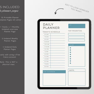 Planner Printables, Daily, Weekly, Monthly Planner Pages, Template - Etsy
