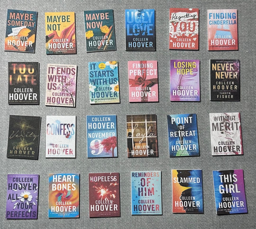 Colleen Hoover ***books Have No Spines*** Mini Books, Mini Bookshelf ...