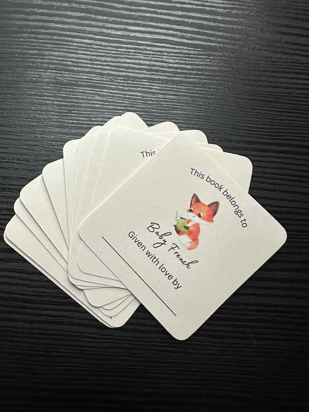 Baby Book Name Stickers: Fox Design, Set of 12 - Etsy
