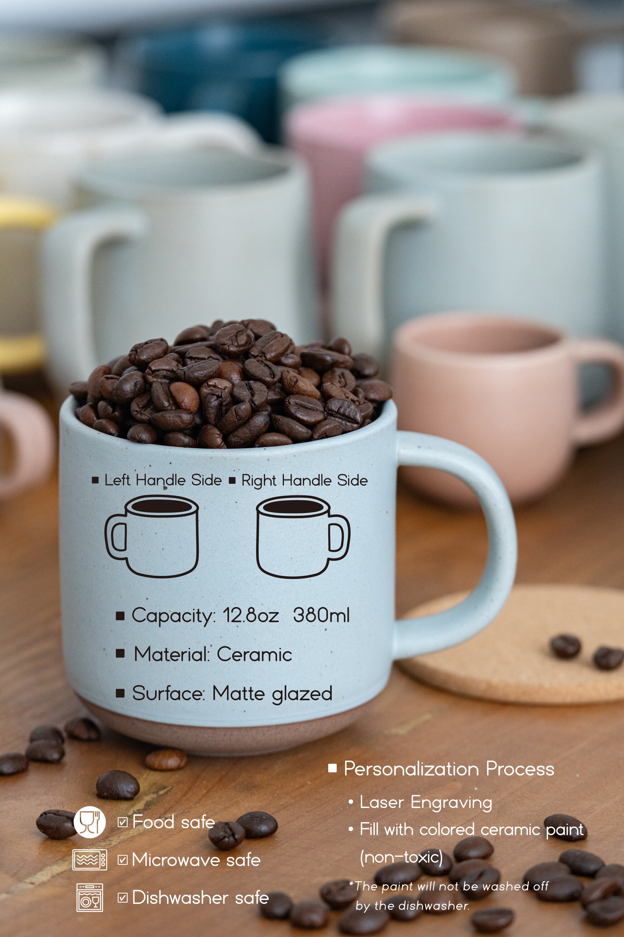 Custom Mug Actual Handwriting Pottery Mug,personalized Ceramic Mug With ...