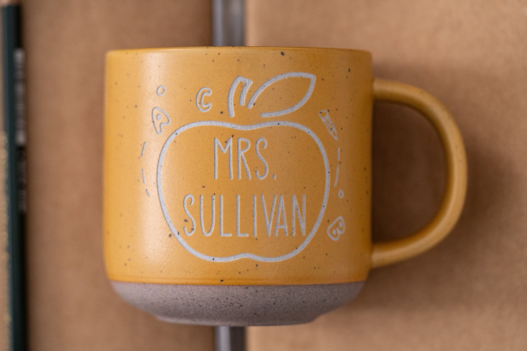 Custom Mug for Teacher Appreciation, Personalized Pottery Mug for ...