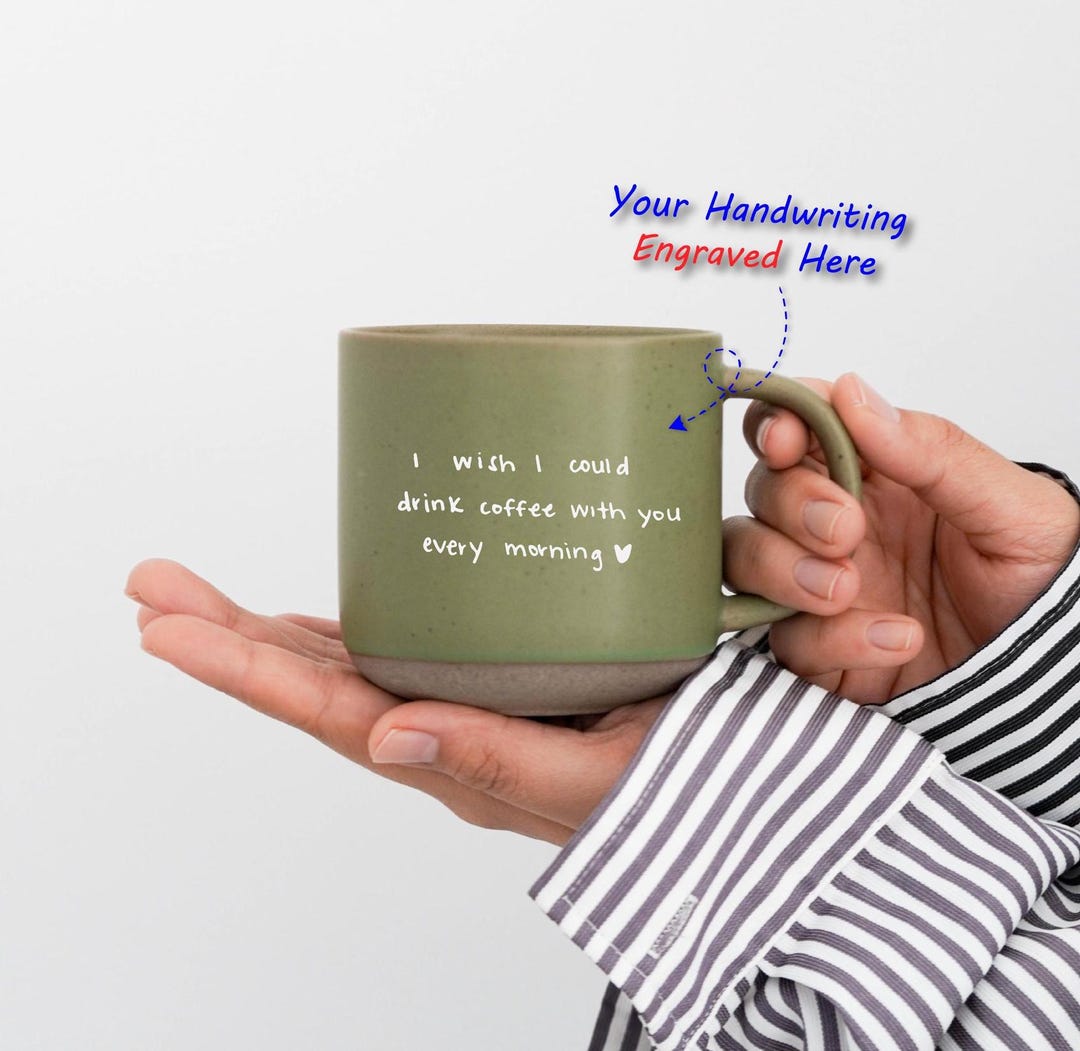 Custom Mug Actual Handwriting Pottery Mug,personalized Ceramic Mug With ...