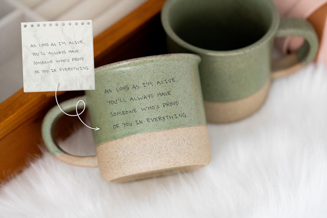 Custom Mug Loved Ones Handwriting, Personalized Mug Actual Handwriting ...