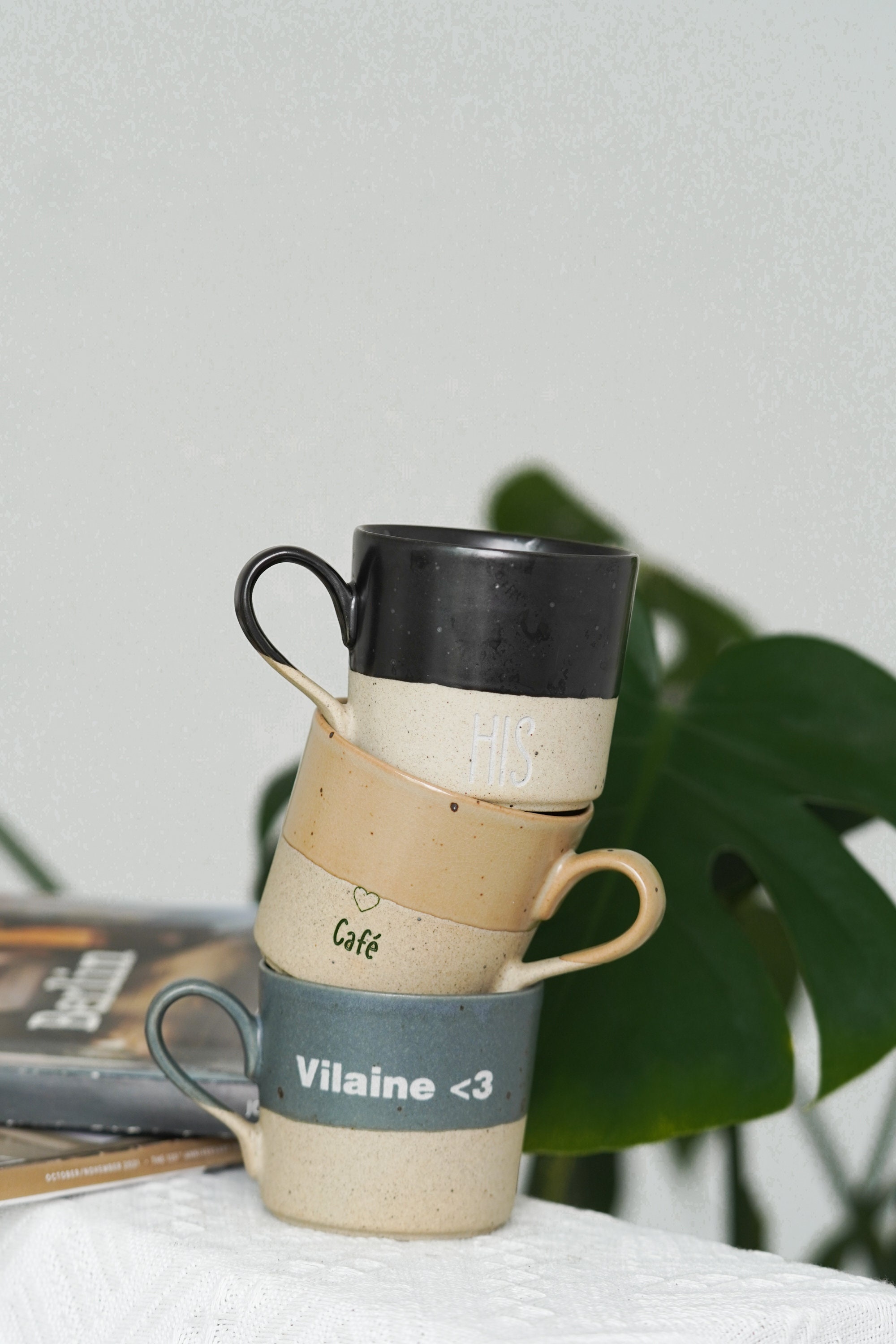 Custom Mug Logo Ceramic Espresso Cup Set, Personalized Mug Staff Mug ...