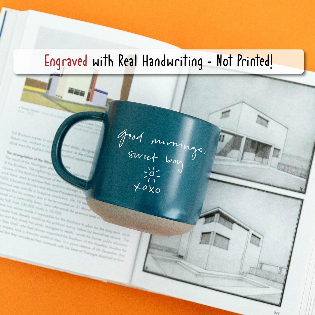Custom Mug Actual Handwriting Pottery Mug Personalized Ceramic Mug With ...