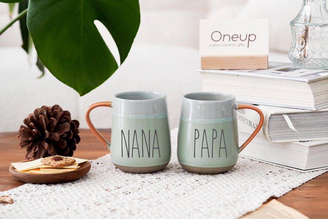Custom Pottery Mug for Baby Announcement Gift Ideas, Personalized Mug ...
