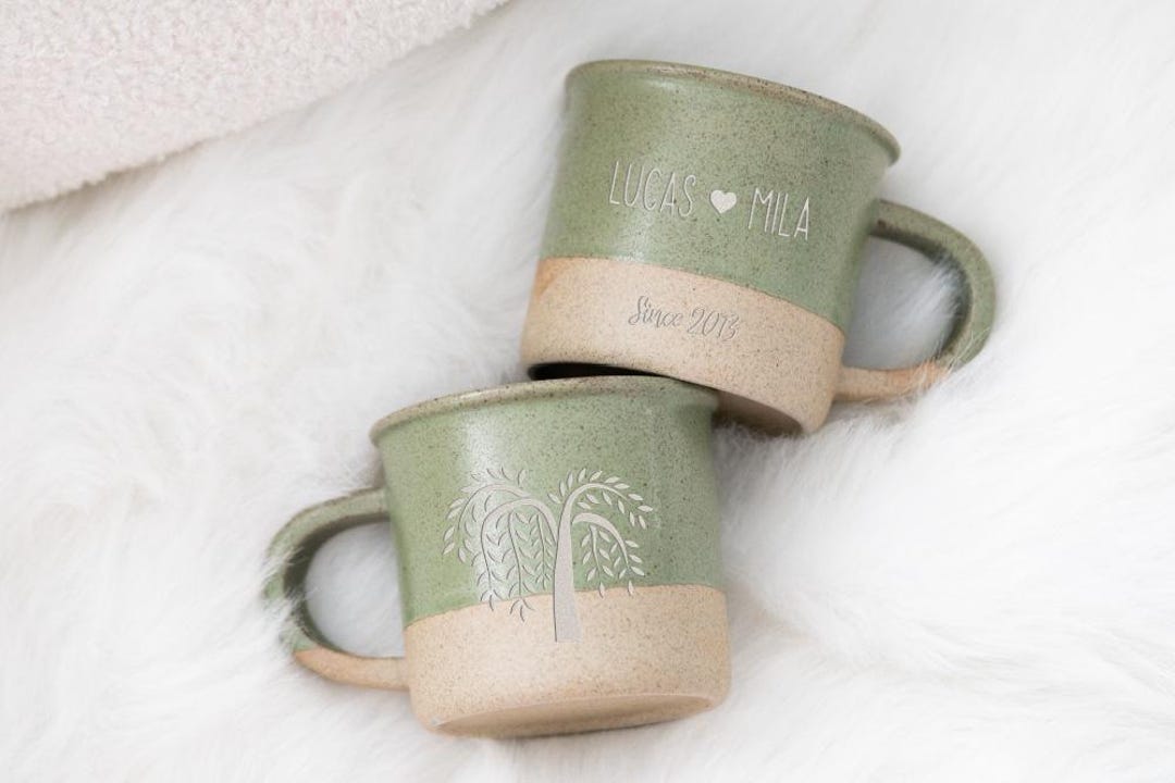 Engraved Pottery Personalised Mug 9th Anniversary Gifts for Wife,bridal ...