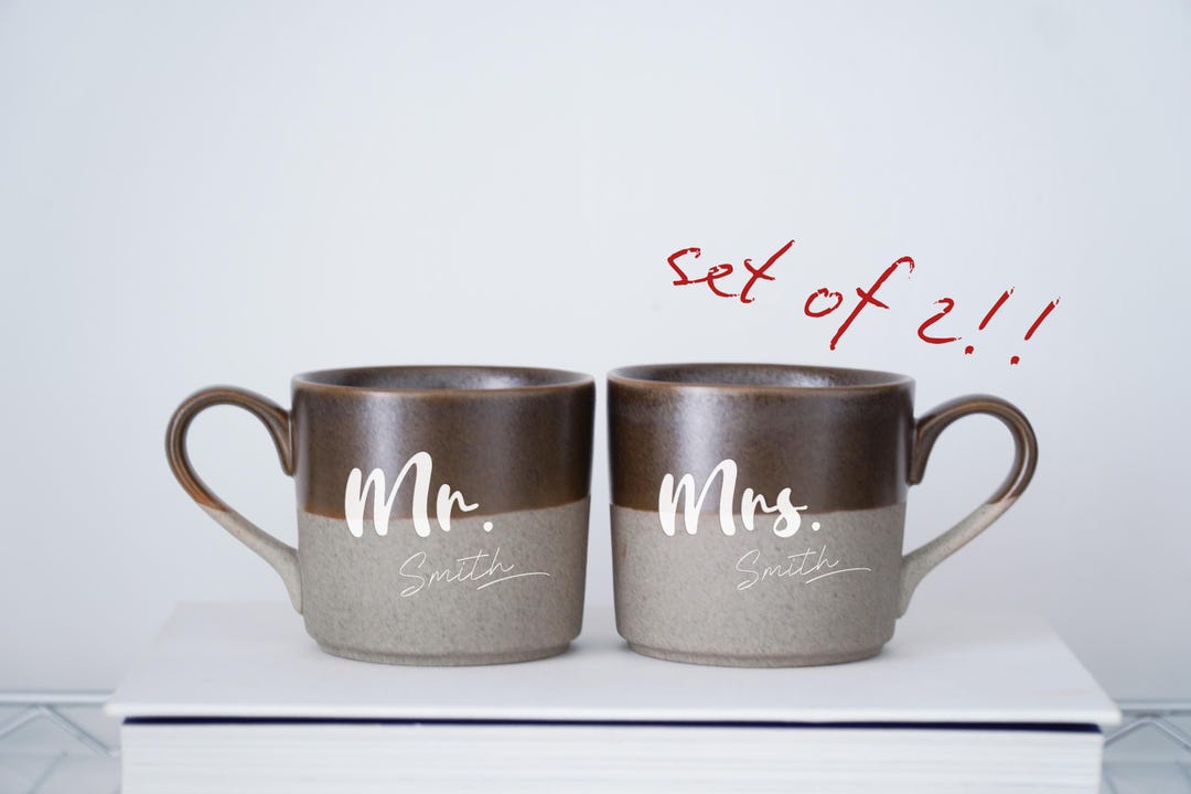 Custom Couple Espresso Cup Set of 2,personalized Anniversary Gift for ...