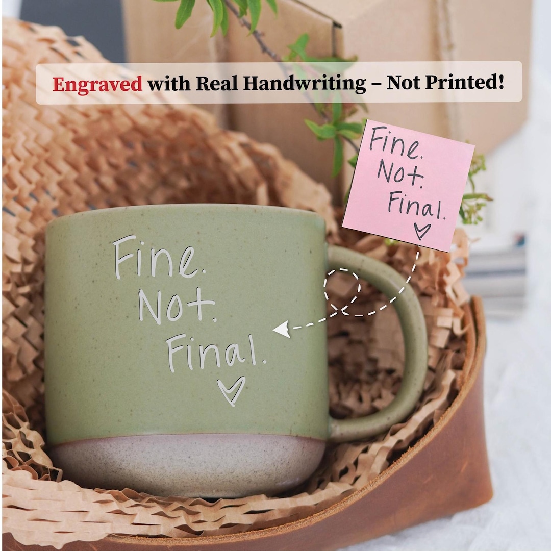 Custom Mug Actual Handwriting Pottery Mug Personalized Ceramic Mug With ...