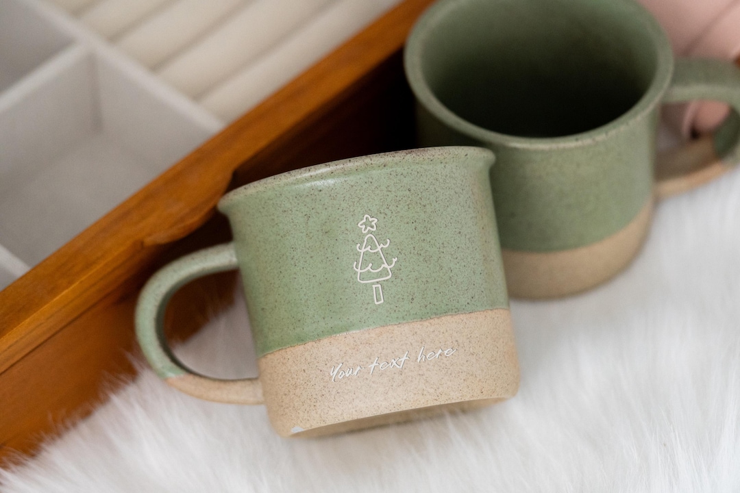 Engraved Custom Ceramic Mugs,personalised Pottery Mug 1st Christmas ...