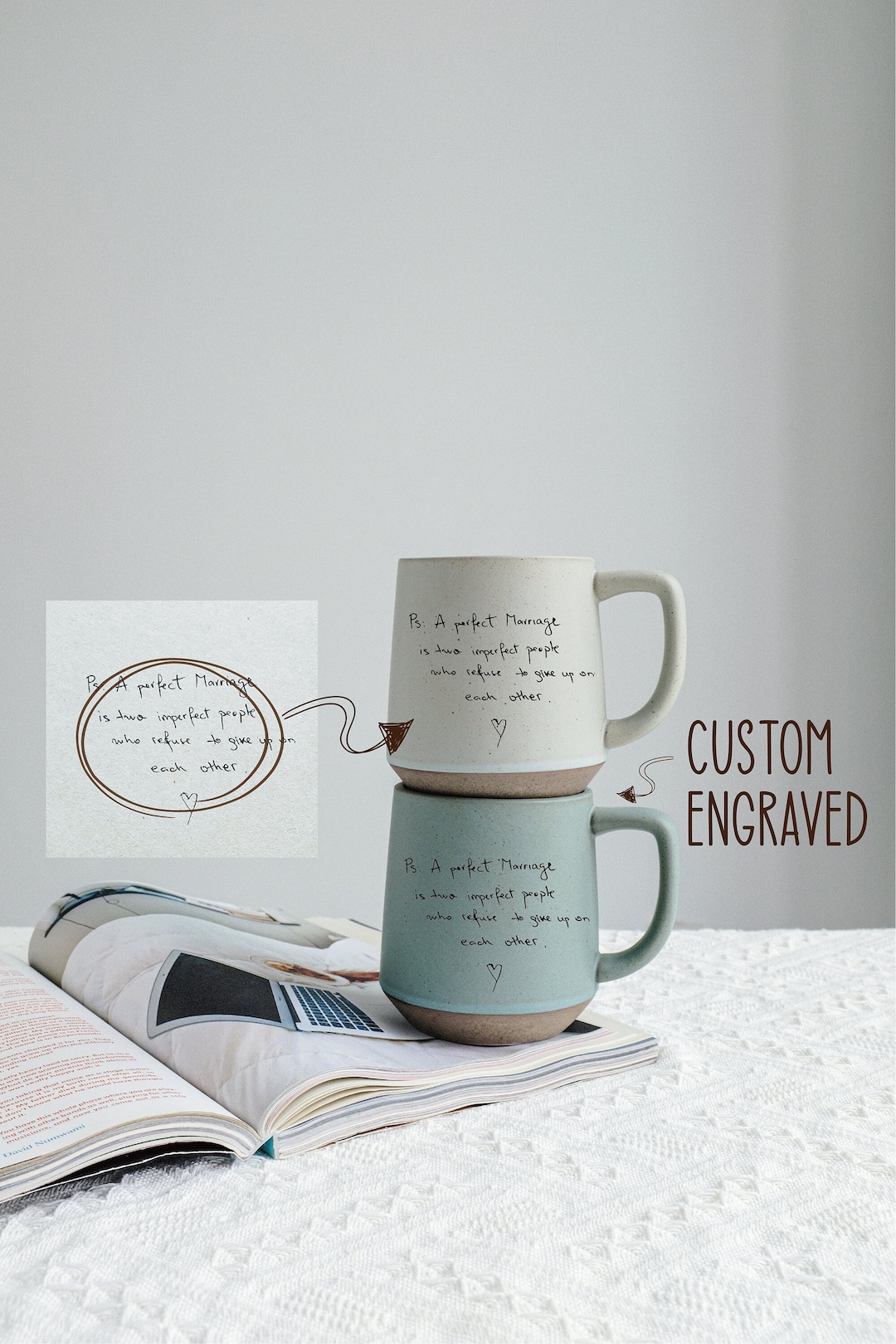 Custom Mug Actual Handwriting Ceramic Mug, Personalized Mug With Your ...